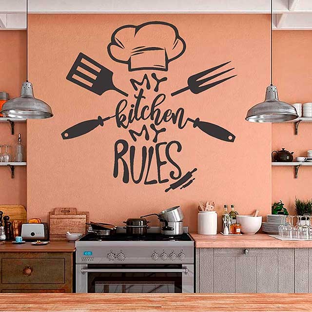 vinilos autoadhesivos para pared de cocina | VINILOS DE CORTE | Vinilos ...